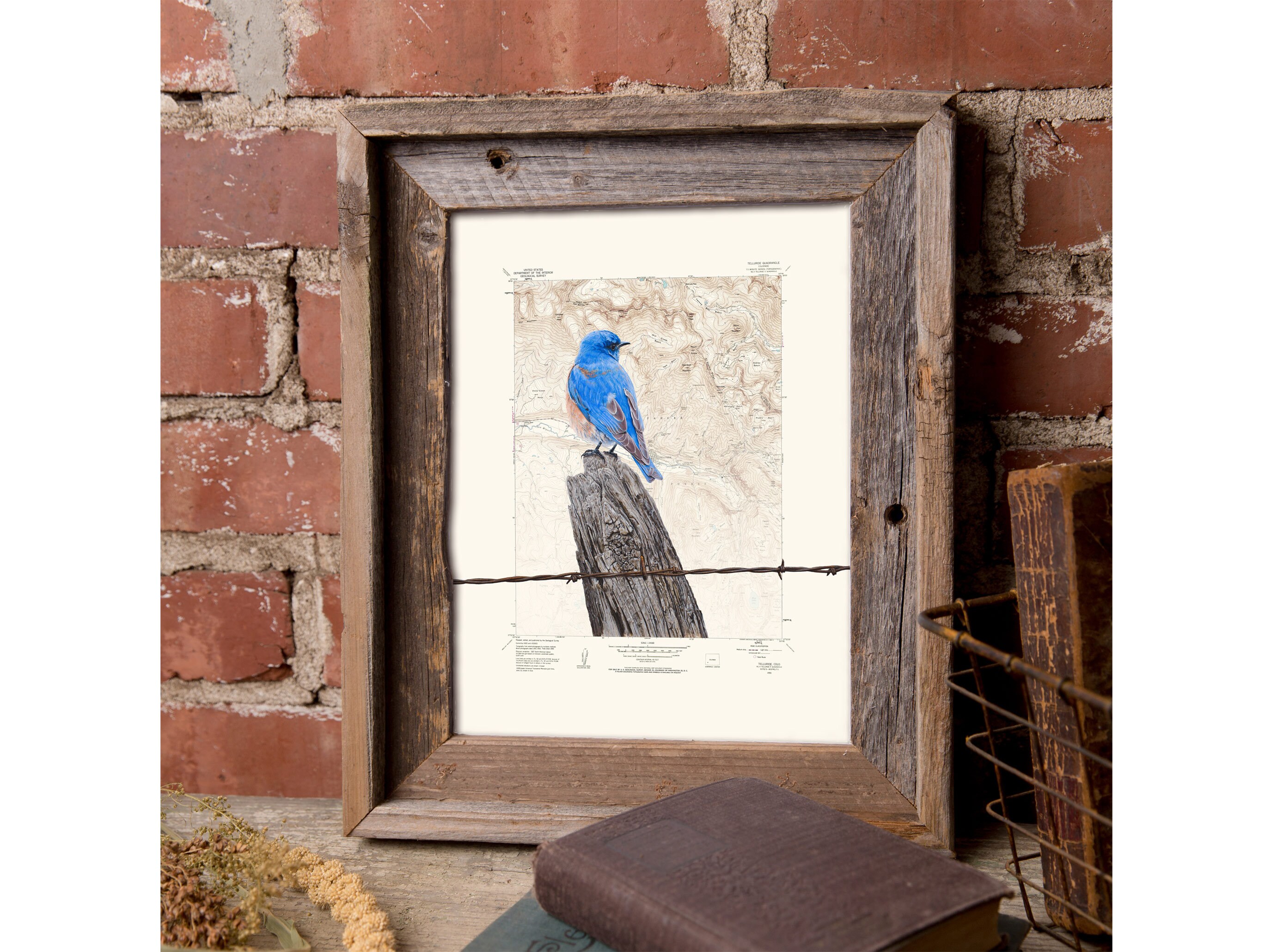 Bluebird - Telluride Colorado Location Map Custom Map Print - Mountain ...