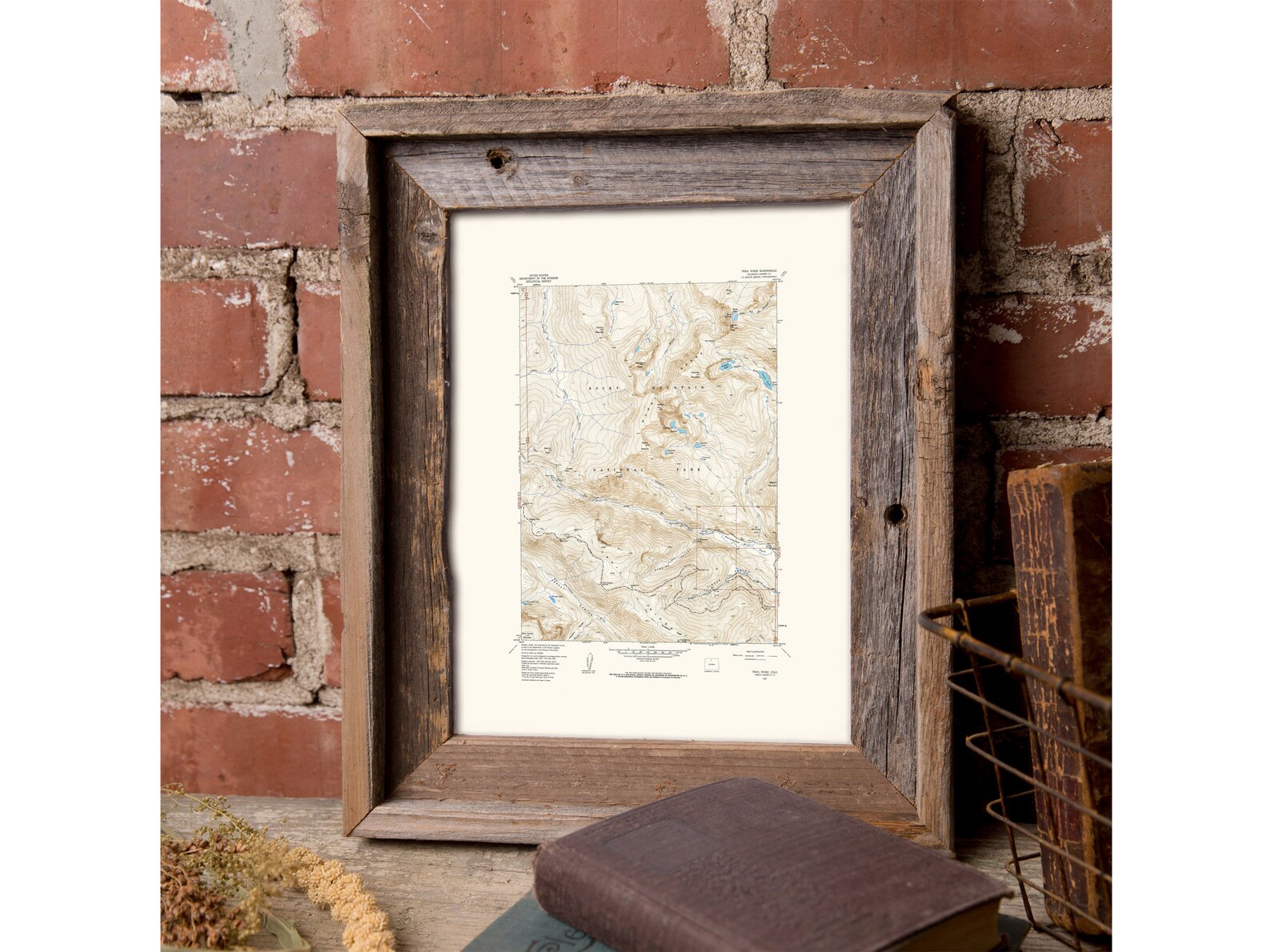 Trail Ridge Colorado National Park Map Location Map - Mountain Wall Art ...