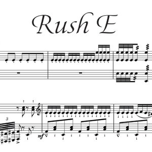 Rush E Piano Sheet Music – Impossible Meme Song – Solo Piano Arrangement – Instant Download PDF ...