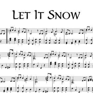 Let It Snow: Easy Christmas Piano Sheet Music (PDF Digital Download) - Etsy