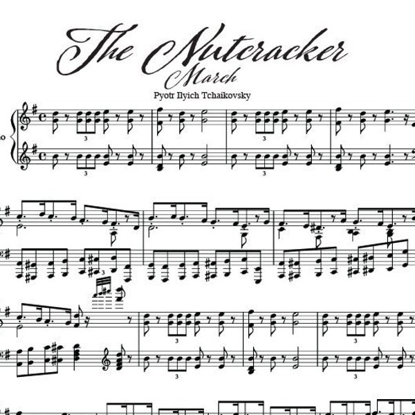 Nutcracker Music Sheet - Etsy