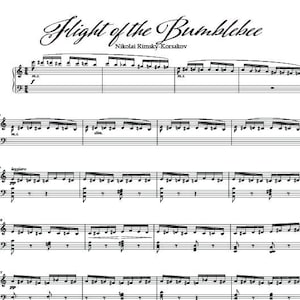 Flight of the Bumblebee Sheet Music Complete Piano Arrangement by ...