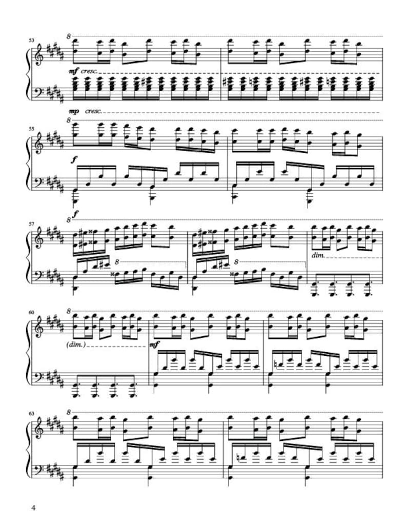 Carol of the Bells Sheet Music for Piano Complete Arrangement - Instant ...