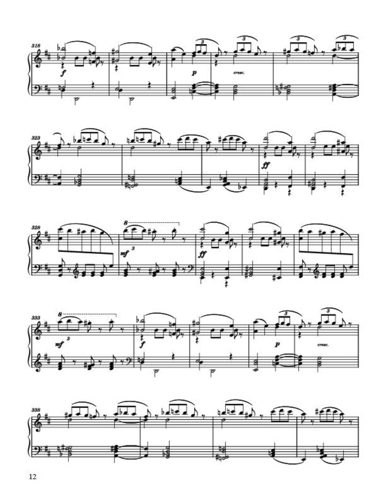 Waltz of the Flowers Sheet Music Complete Piano Arrangement by Pyotr ...
