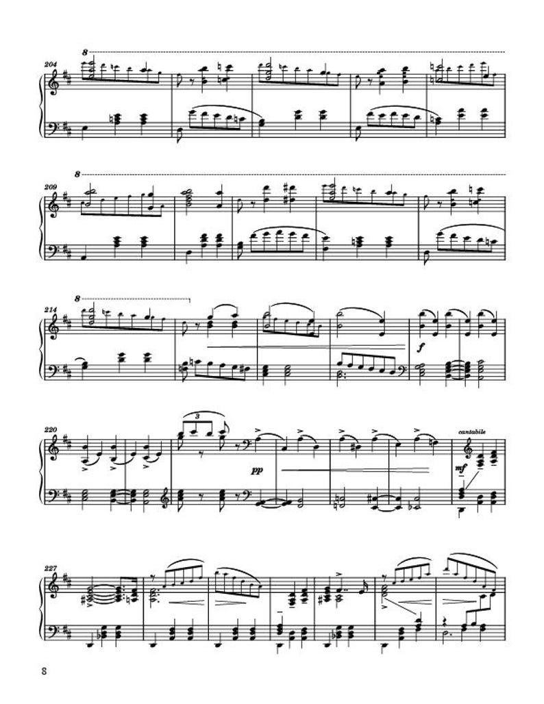 Waltz of the Flowers Sheet Music Complete Piano Arrangement by Pyotr ...