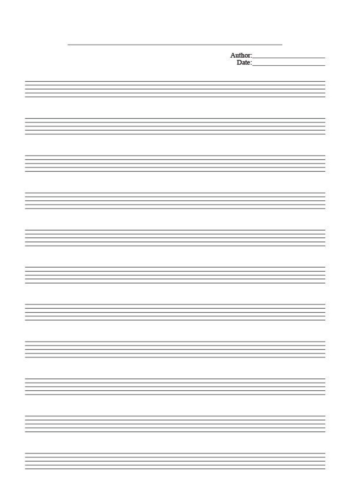 Printable Blank Piano Sheet Music PDF Blank Staff Sheet Music PDF ...
