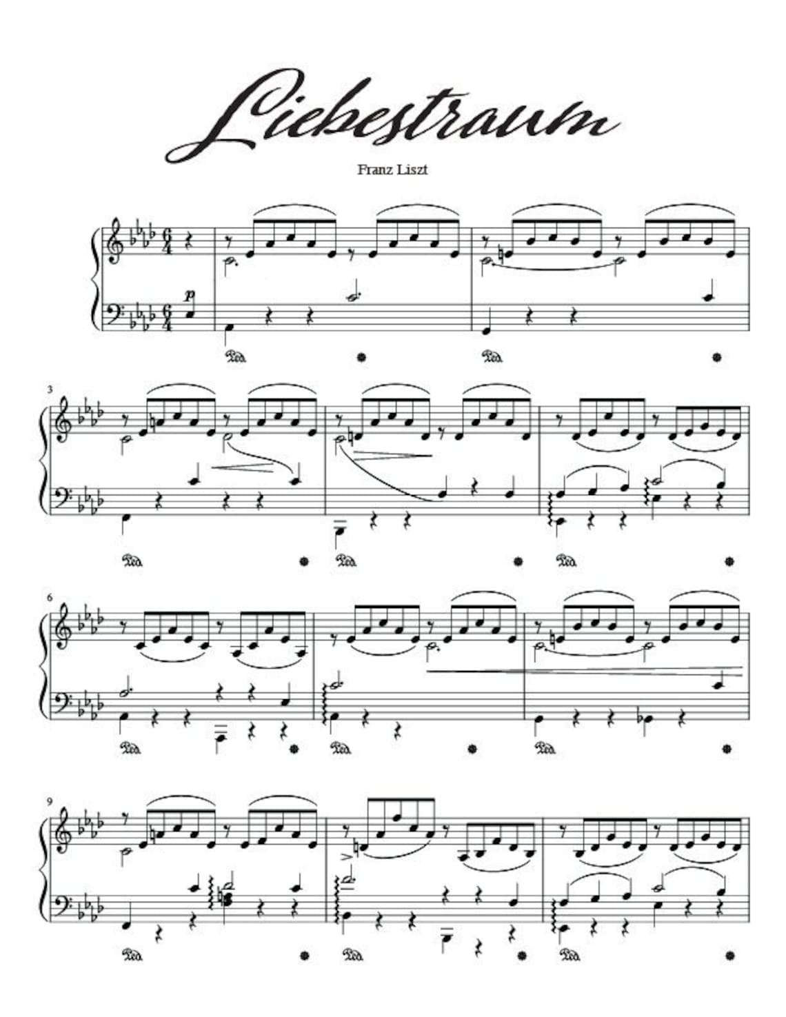 Liebestraum by Franz Liszt - "love Dream" Romantic Classical Piano ...