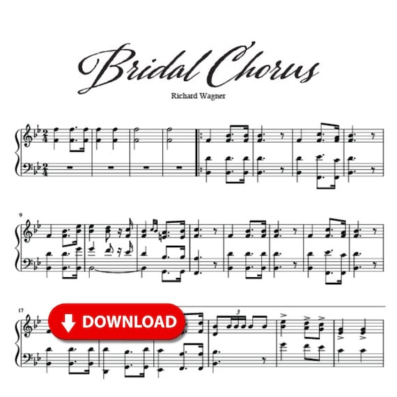 Printable Sheet Music Wedding