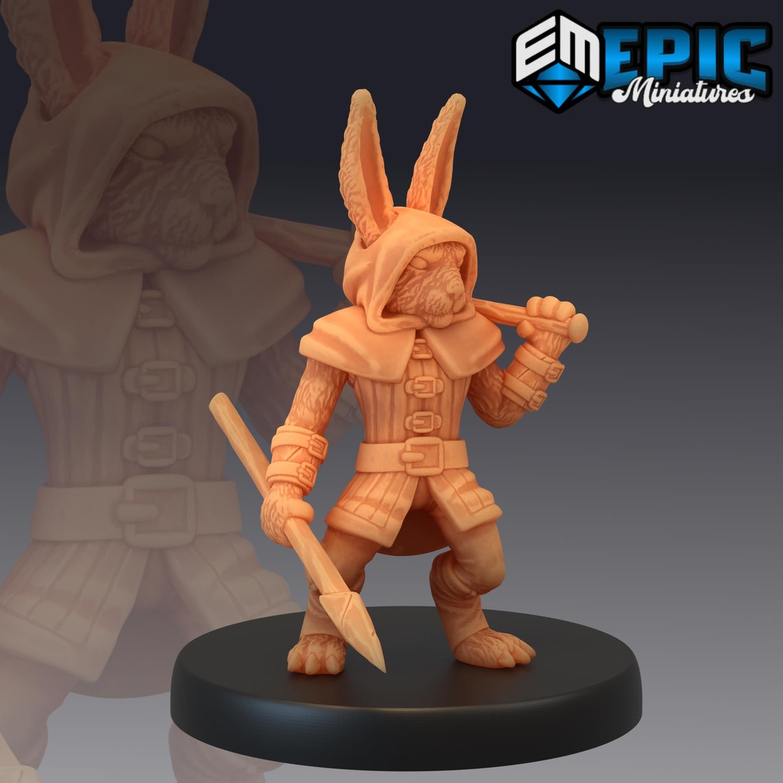 Bunny/Rabbit/Rabbitfolk HD Miniature for Tabletop D&D | Etsy