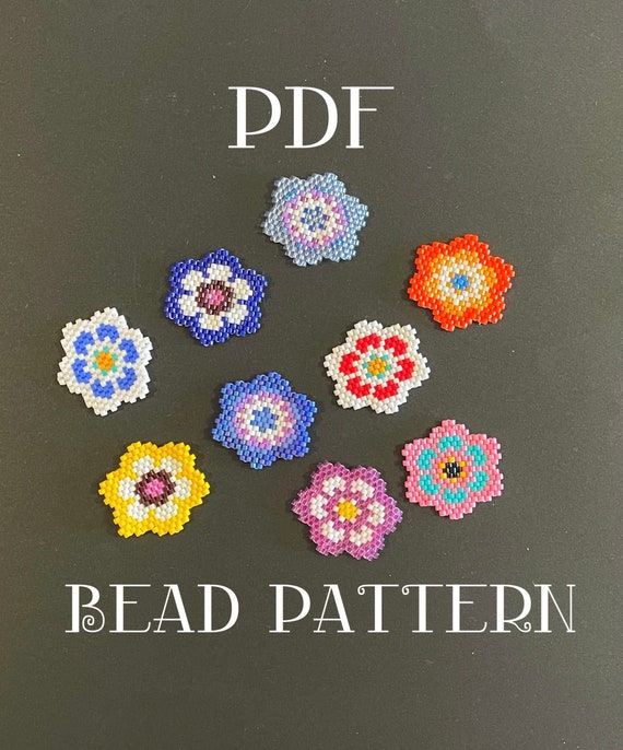 Flower PDF Pattern for Miyuki Delica - Etsy