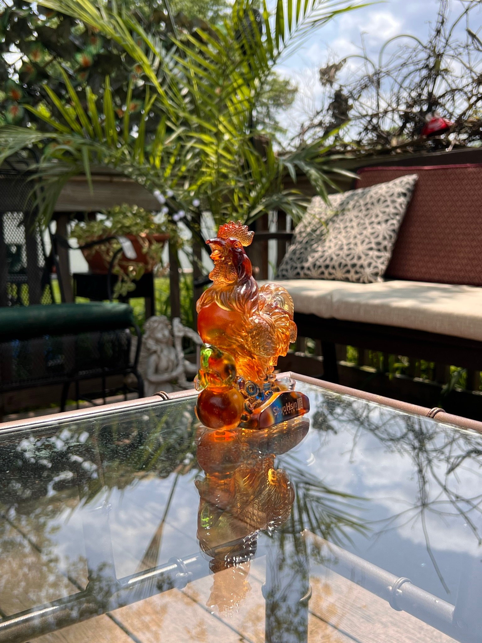 Elegant Multicolor Glass Rooster Shya Hsin - Etsy