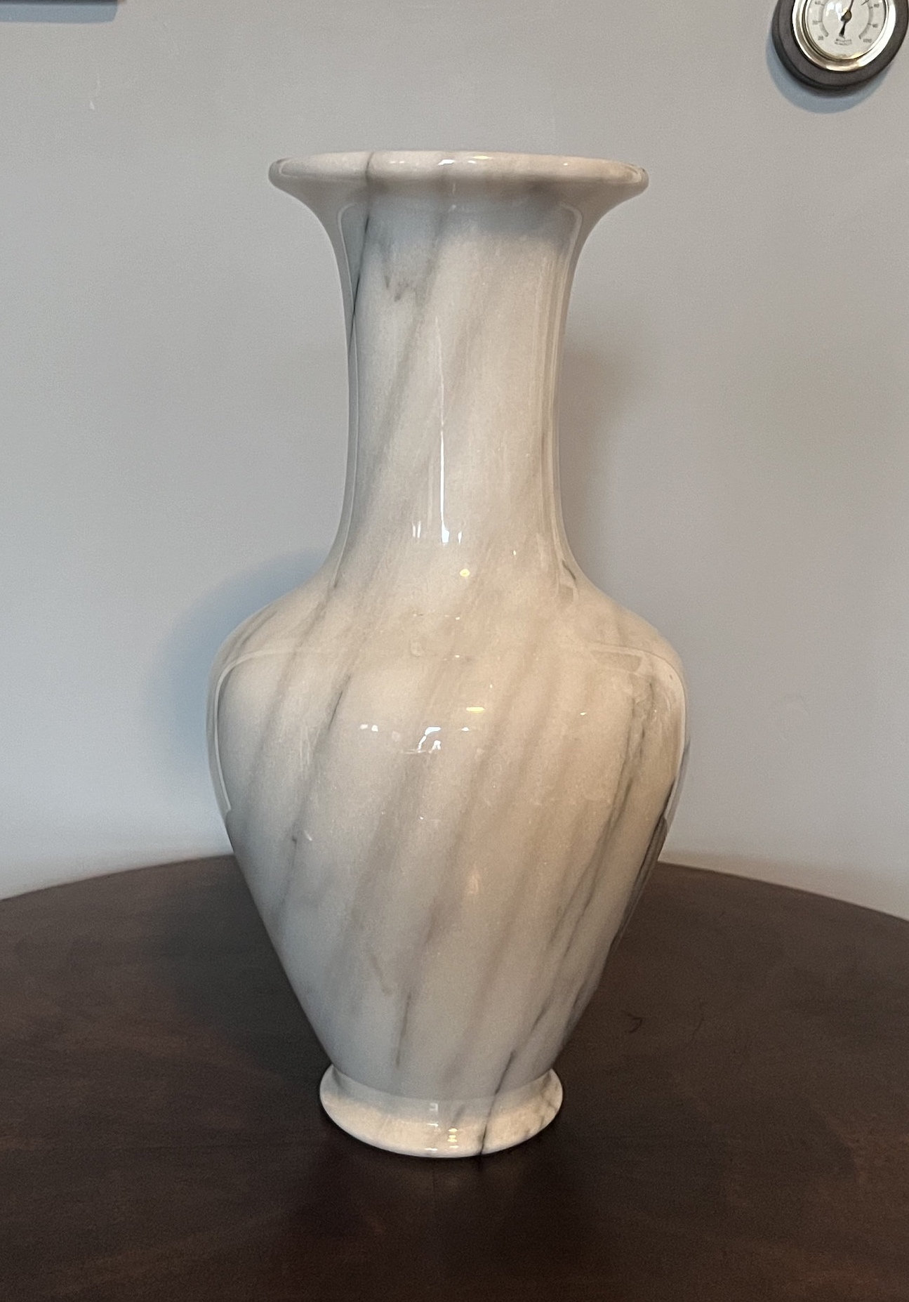 White Marble Vase | Over a Foot Tall | Solid Marble Vase | Large 14 ...