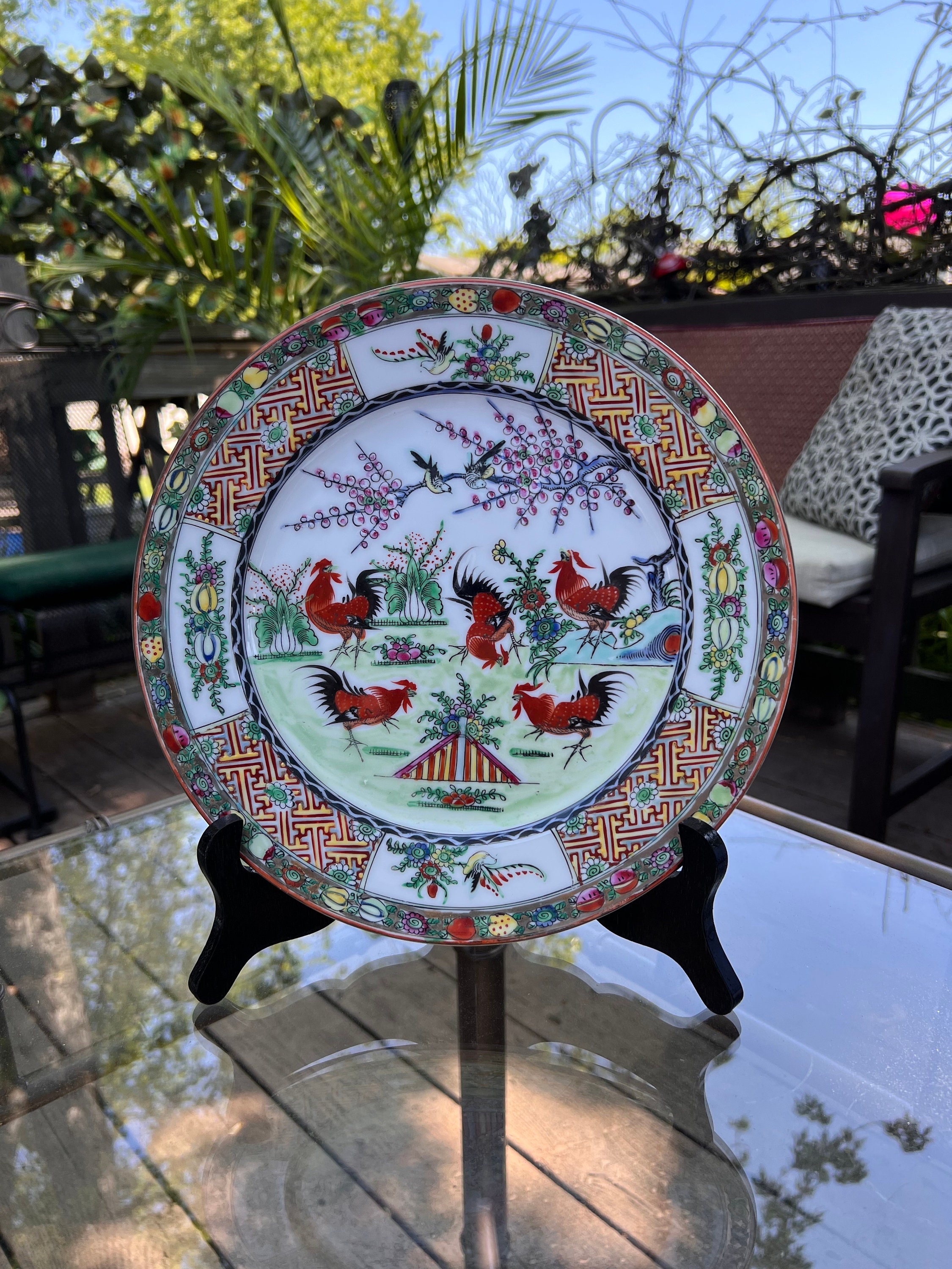 12 Japanese Chinoiserie Phoenix Plate Fine China - Etsy