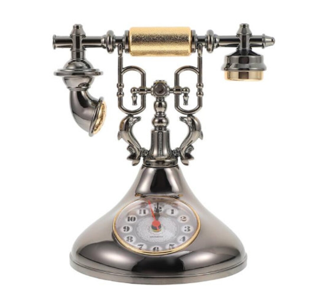 Buy TKB Vintage Telephone /clock Retro Globe/ Antique Telephone/ Home ...