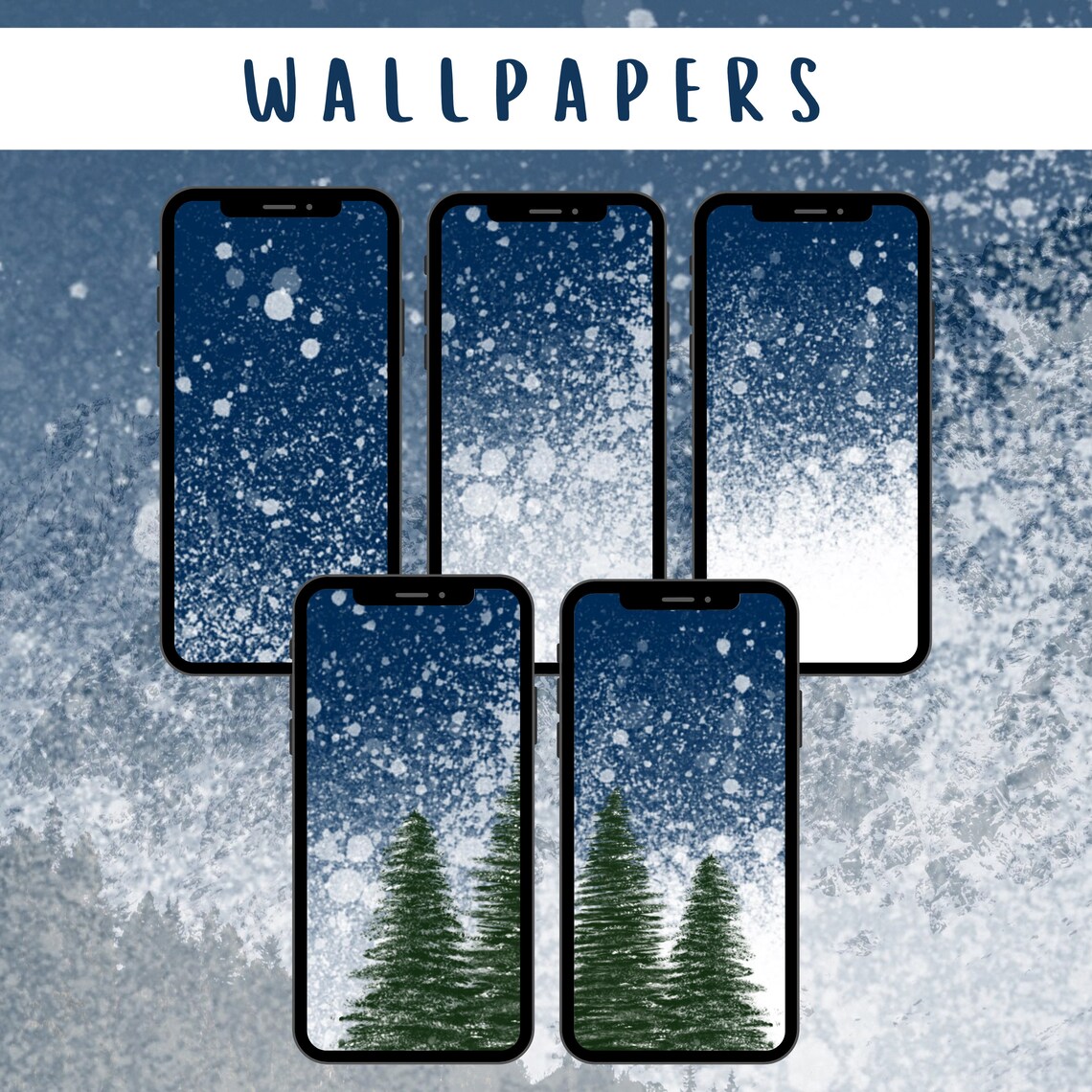 Ios App Icons Winter Wonderland Theme With Widgets and - Etsy