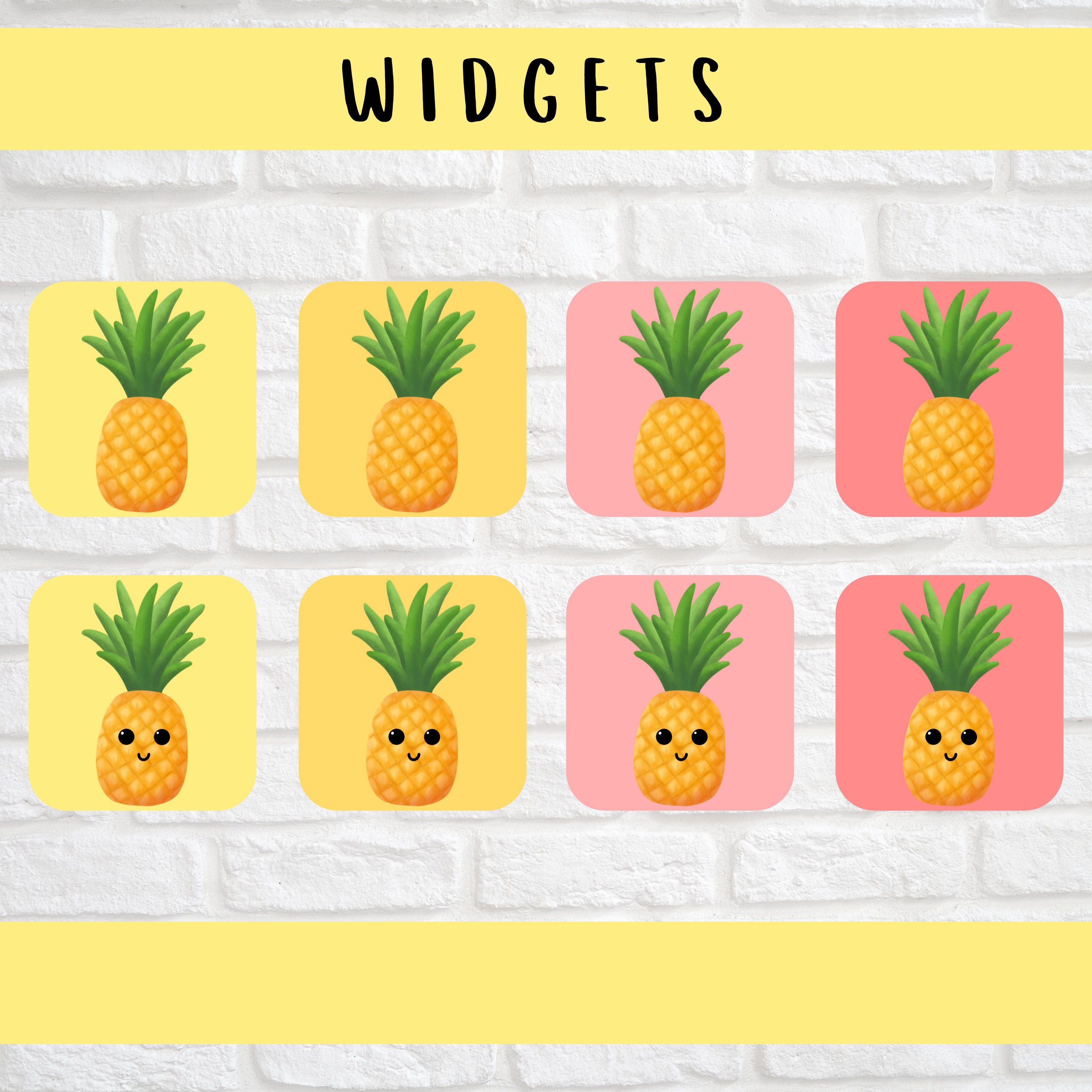 Ios App Icons Pineapple Theme With Widgets and Wallpapers | Summer App ...
