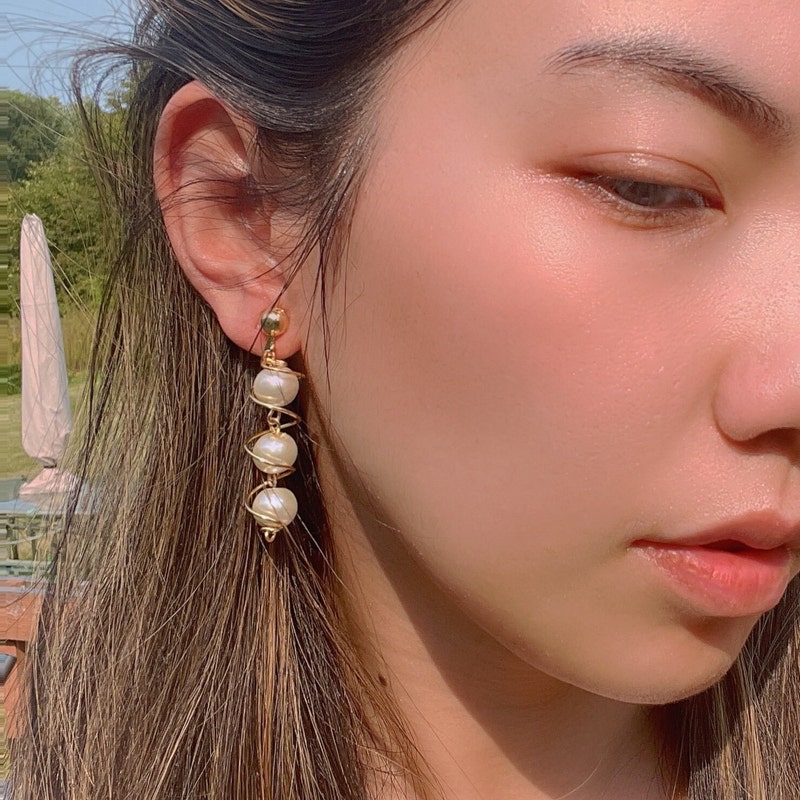 Dangle Clip Earrings - Etsy