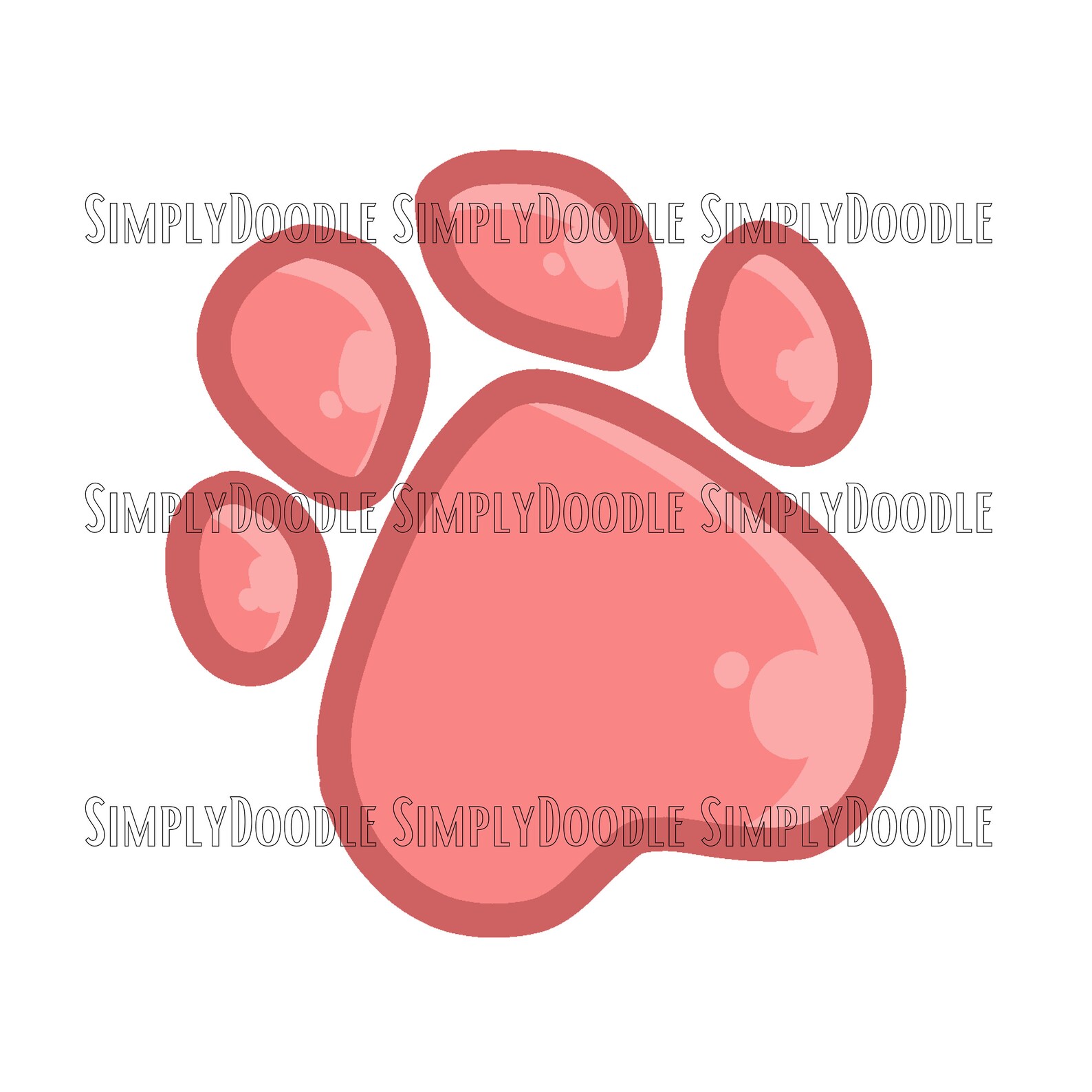 Rainbow Paw Prints Clipart Colorful Paw Prints Cute | Etsy