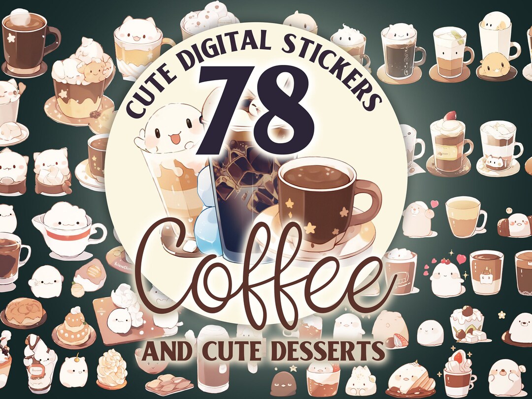 78 Coffee and Dessert Sticker Set - Perfect for Digital Planners ...