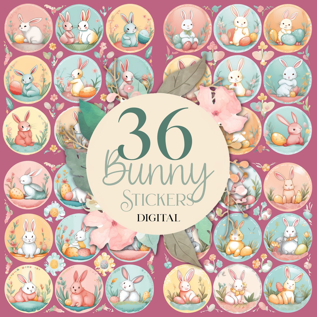 Easter Bunny Sticker Set A - Perfect for Digital Planners, Goodnotes ...