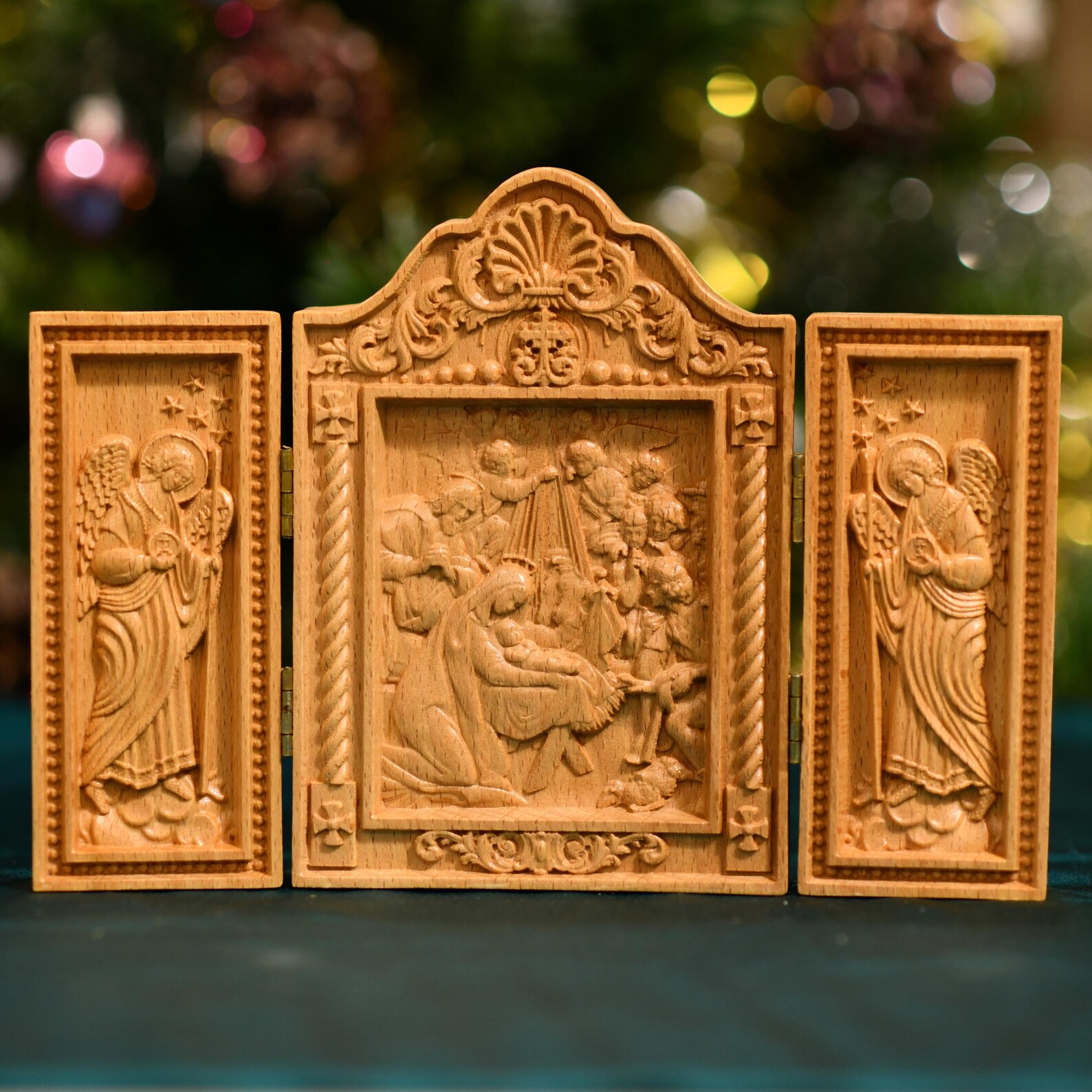Nativity Birth of Christ Catholic Triptych Religious Icon Handmade Home ...