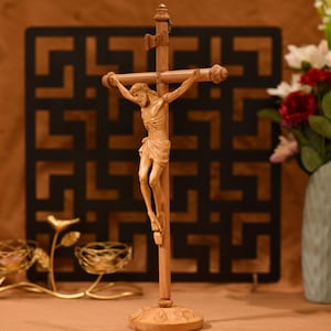 Jesus Christ Crucifix Catholic Cross Wall Crucifix Wooden Religious ...
