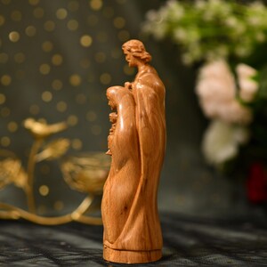 Holy Family Statue Christian Orthodox Icon Handcrafted Wood Catholic ...