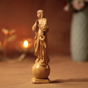 Mother Mary Wooden Statue the Mother of God Handmade Home Decor ...