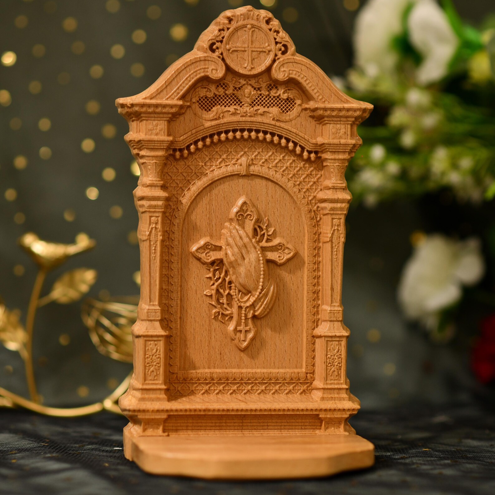 Praying Cross Catholic Home Altar Religious Home Decor Catholic Statue ...
