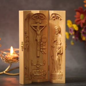 Handmade Portable Altar Jesus Christ / St. Joseph / Our Lady of La Vang ...