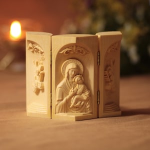 Catholic Triptych Portable Altar Mini Catholic Altar Triptych Prayer ...