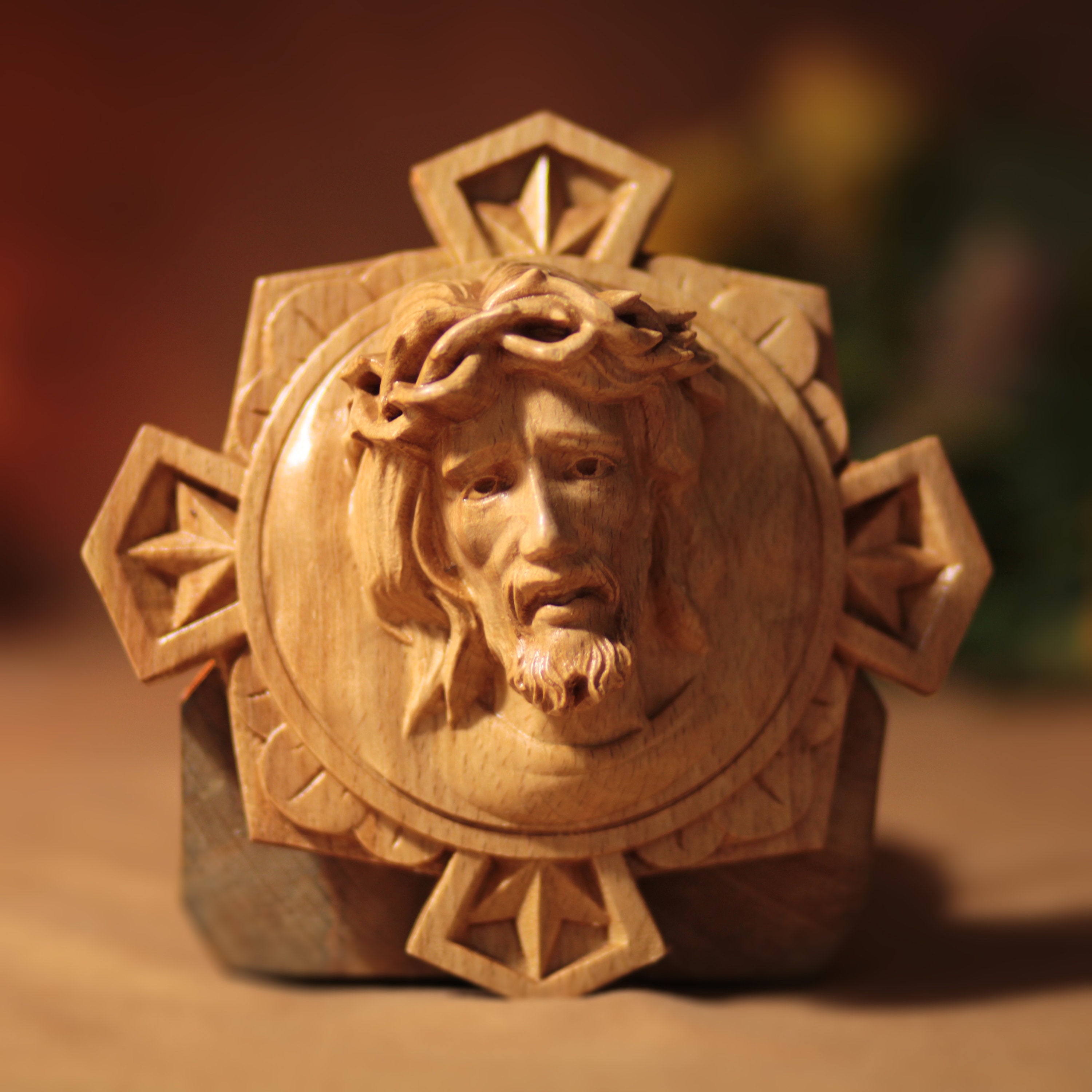 Bust statue of Jesus Christ on the cross Unique Wall Art Christian Home ...