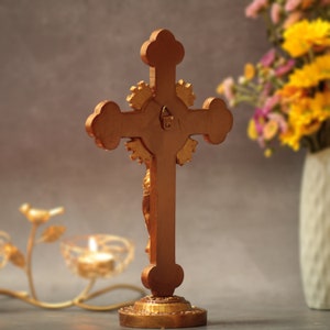 Christ Crucifixion Wood Carving Vintage Style Cross Wall Hanging ...