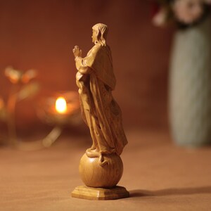 Mother Mary Wooden Statue the Mother of God Handmade Home Decor ...