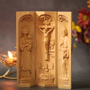 Handmade Portable Altar Jesus Christ / St. Joseph / Our Lady of La Vang ...