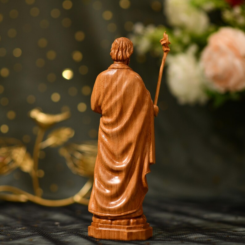 Saint Joseph With Staff Religious Statues Wooden Religious Gifts ...