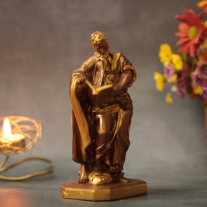 St. Matthew the Apostle Wooden Statue Vintage Style Handmade Home Decor ...