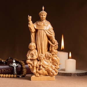 Saint Vincent Ferrer Wooden Catholic Icon Saint Statue Religious Icon ...