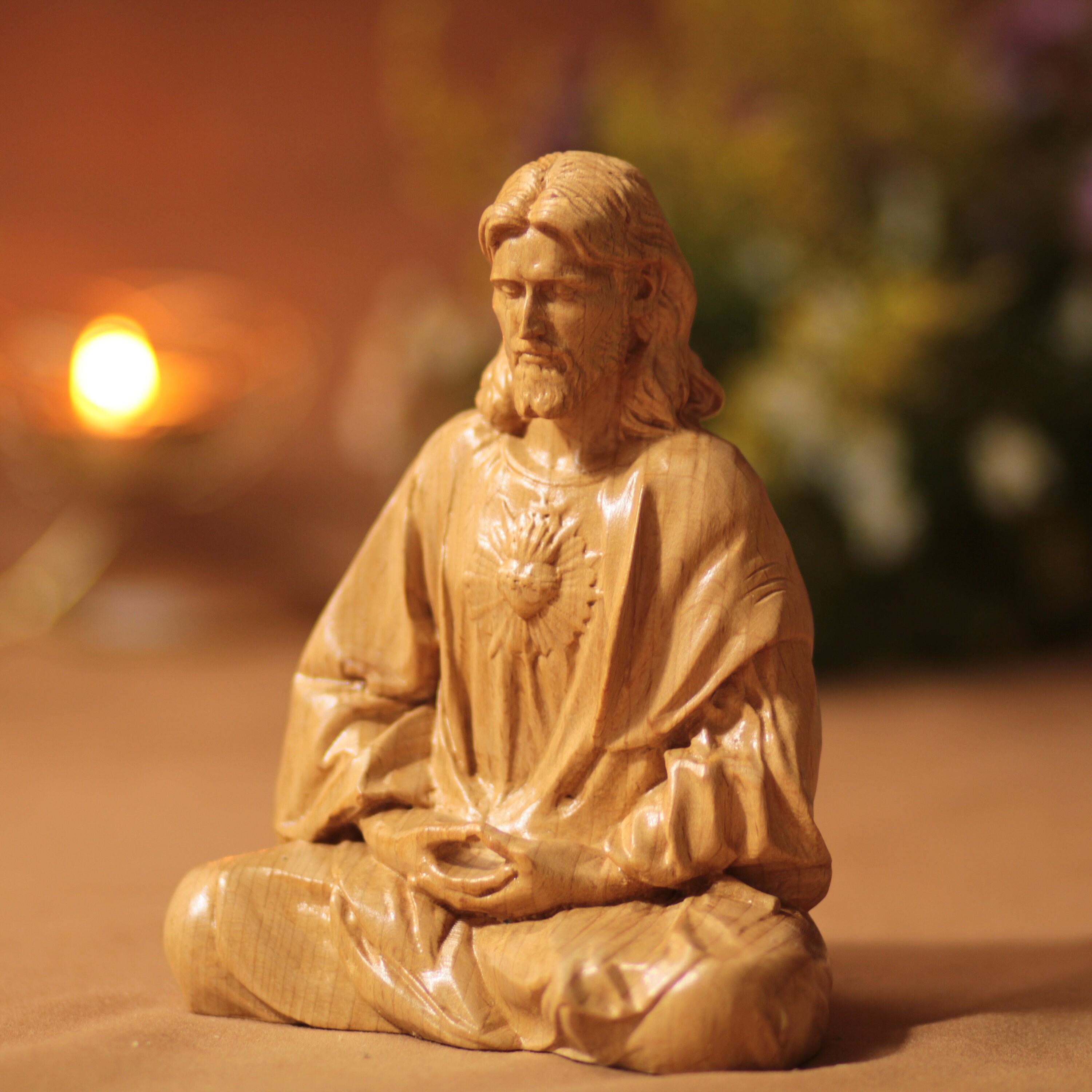 Sacred Heart of Jesus Christ Statue in contemplation Statue Holy ...
