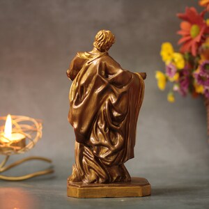 St. Matthew the Apostle Wooden Statue Vintage Style Handmade Home Decor ...