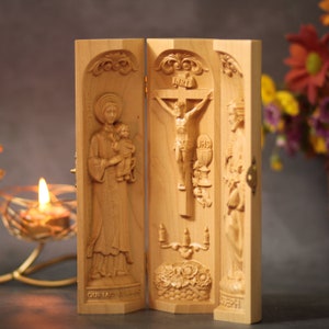 Handmade Portable Altar Jesus Christ / St. Joseph / Our Lady of La Vang ...