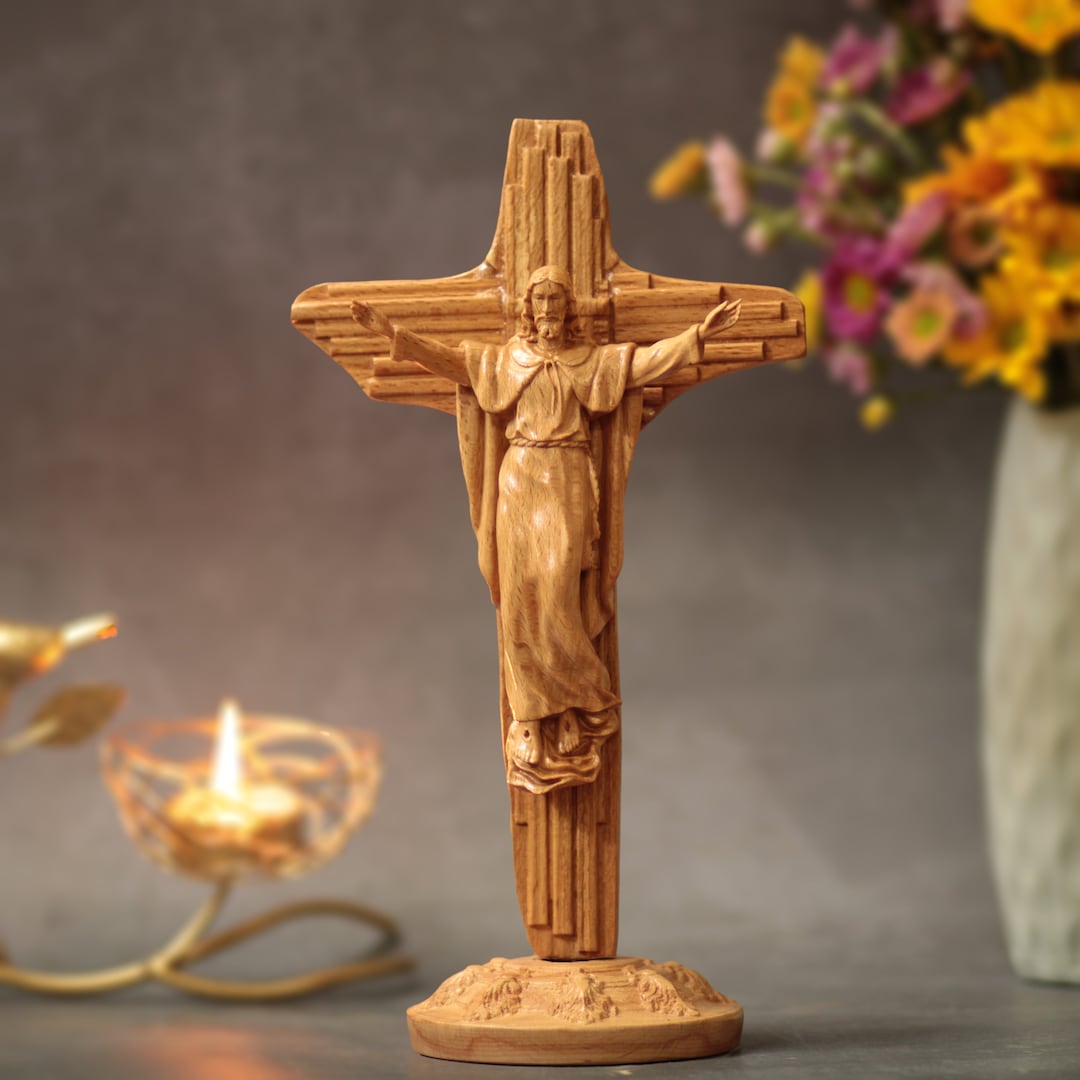 Resurrection of Jesus Christ Wooden Wall Hangings Prayer Altar Catholic ...