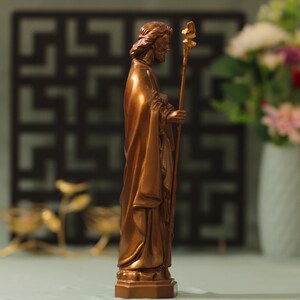 11.8 Inches Saint Joseph Catholic Statue Antique Style Wooden Religious ...