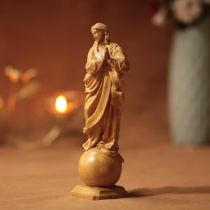 Mother Mary Wooden Statue the Mother of God Handmade Home Decor ...