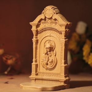 Blessed Virgin Mary Catholic Mini Altar Wooden Altar Jesus Christ Art ...