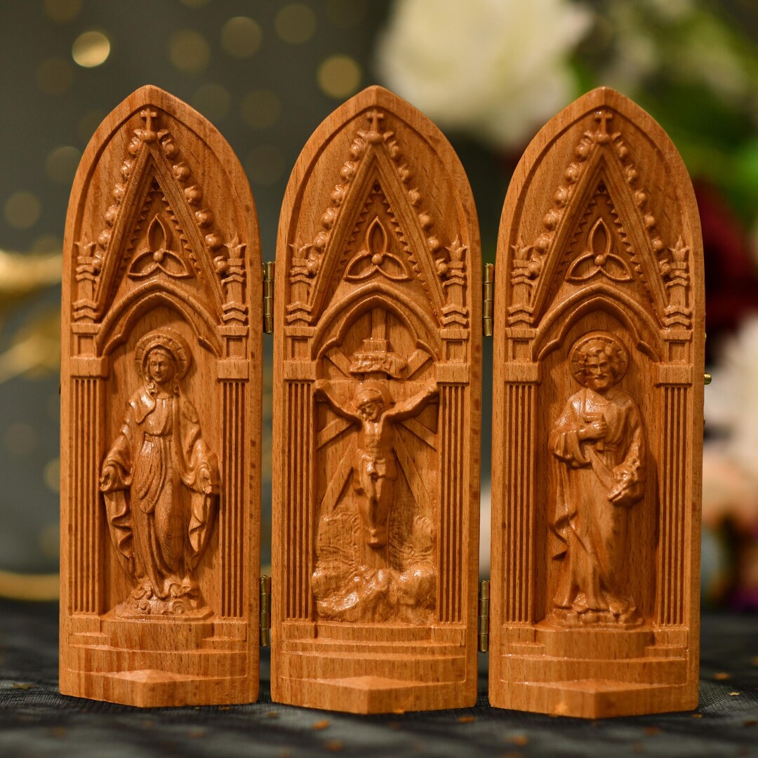 Portable Holy Family Religious Icon Prayer Altar Catholic Virgin Jesus ...