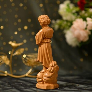 Baby Jesus Wood Carving Catholic Figurine Nativity Statue Christian ...