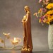 Jesus Christ With Lamb Wooden Statue Vintage Style Catholic Home Decor ...