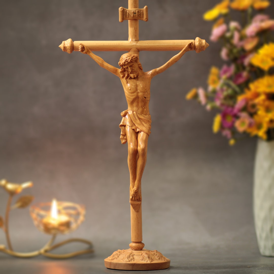 Jesus Christ Crucifix Catholic Cross Wall Crucifix Wooden Religious ...