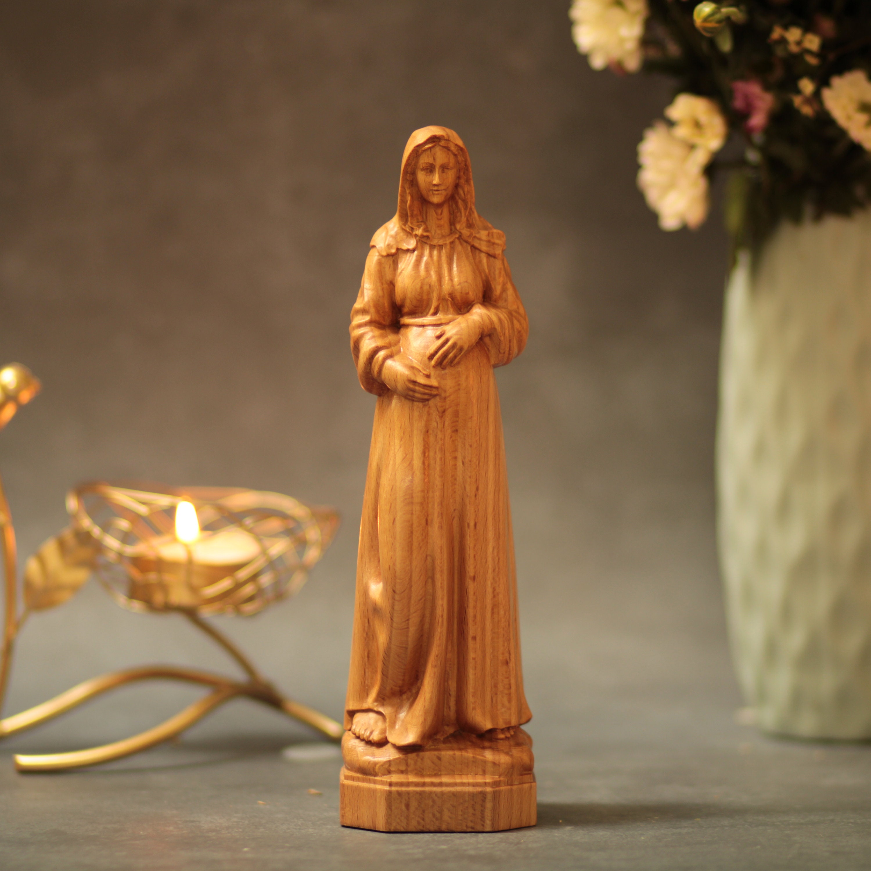 Our Lady of Hope Catholic Religious Wooden Statue Religious Catholic ...